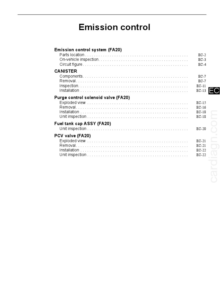 07 Emission Control | PDF | Voltage | Valve