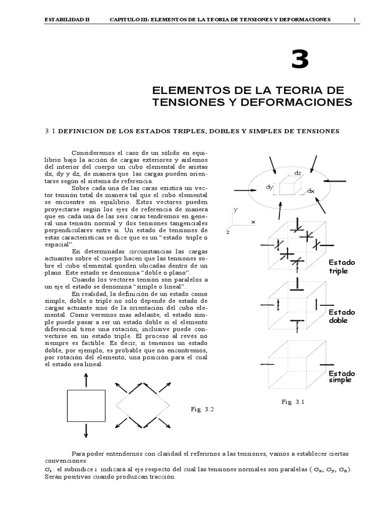 Tensiones y Deformaciones | PDF | Estrés (Mecánica) | Resistencia de materiales