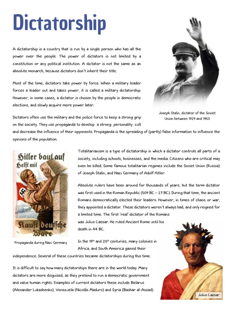 Dictatorship | PDF | Dictatorship | Ancient Rome