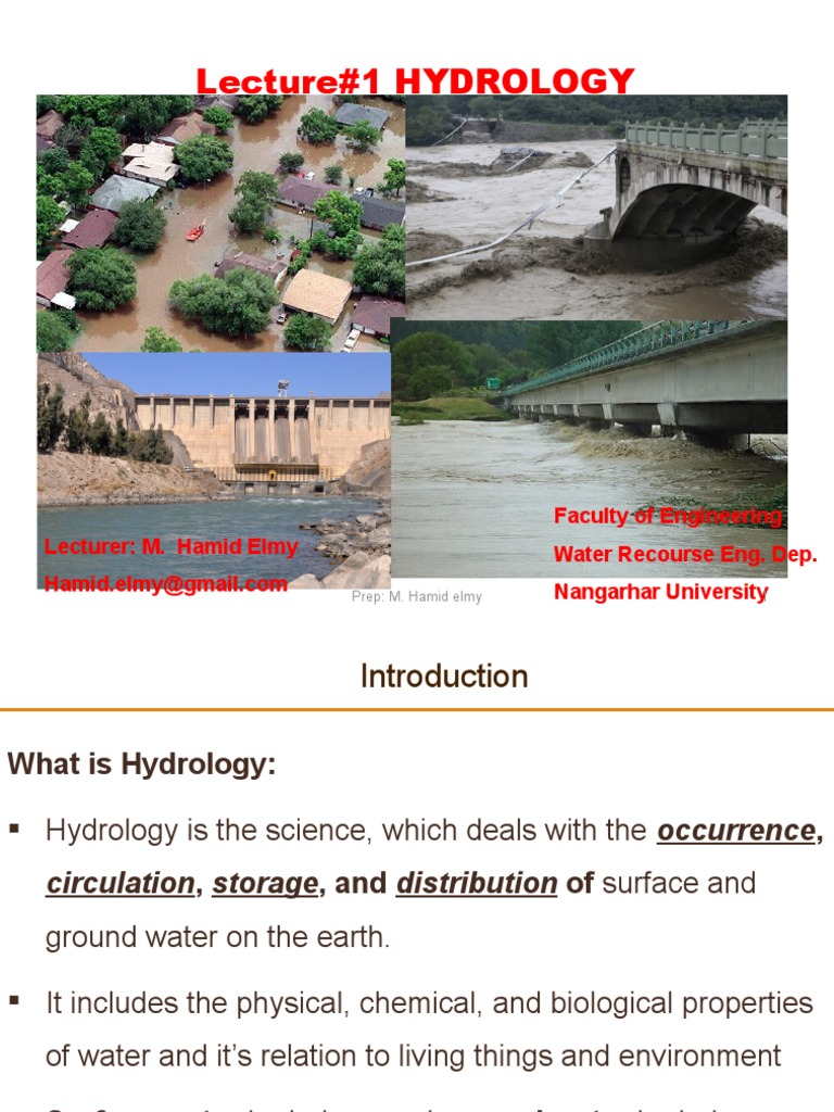 Introduction to Hydrology: An Overview of Key Hydrologic Concepts and ...