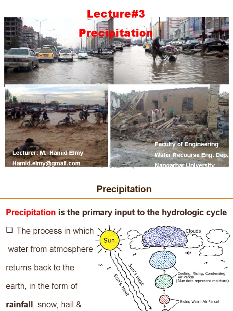 Lecture#3 Precipitation: Lecturer: M. Hamid Elmy Faculty of Engineering ...