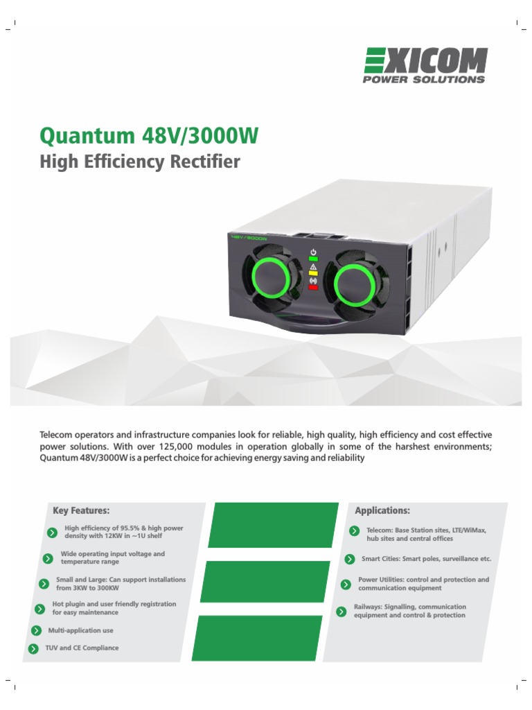 Quantum-48V 3000W PDF | PDF | Alternating Current | Rectifier
