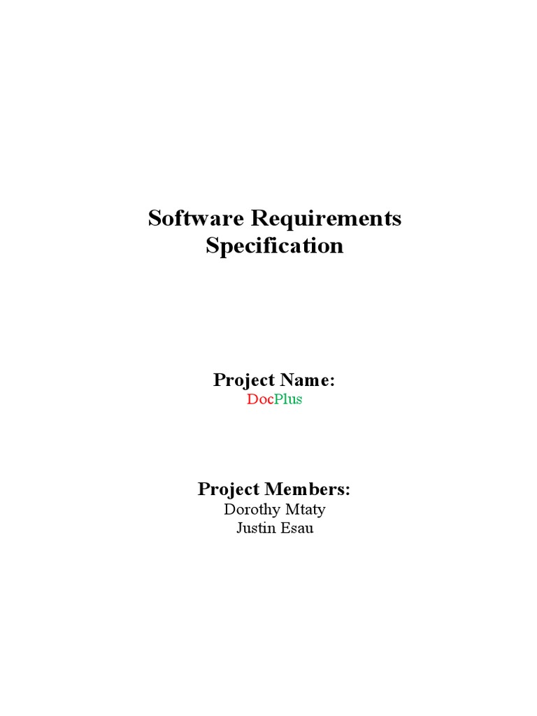 Plus Software Requirements Specifica | PDF | Application Software ...