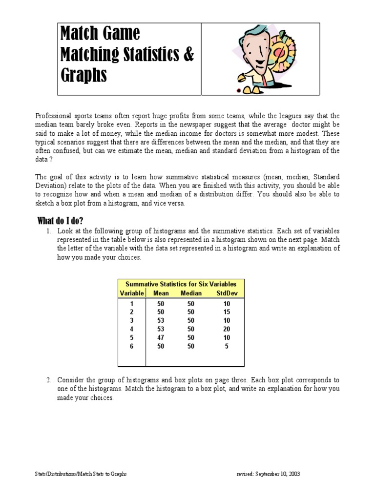 Match Game Matching Statistics & Graphs: What Do I Do? | PDF ...