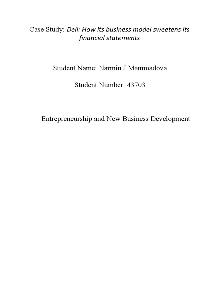 Dell Case - Narmin Mammadova | PDF | Dell | Equity (Finance)