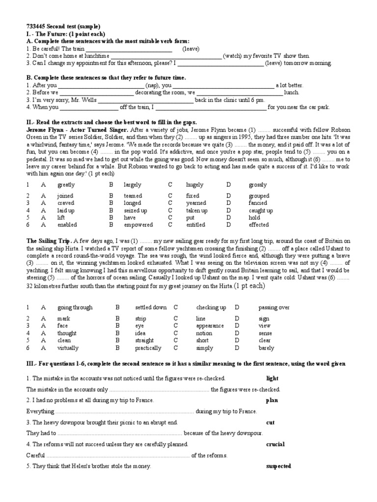 Mini Practice Test (Sample) 1-2017 TIIE | PDF