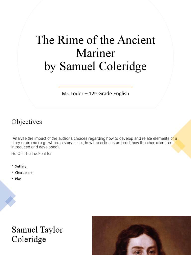 Coleridge's Rime of the Ancient Mariner | PDF