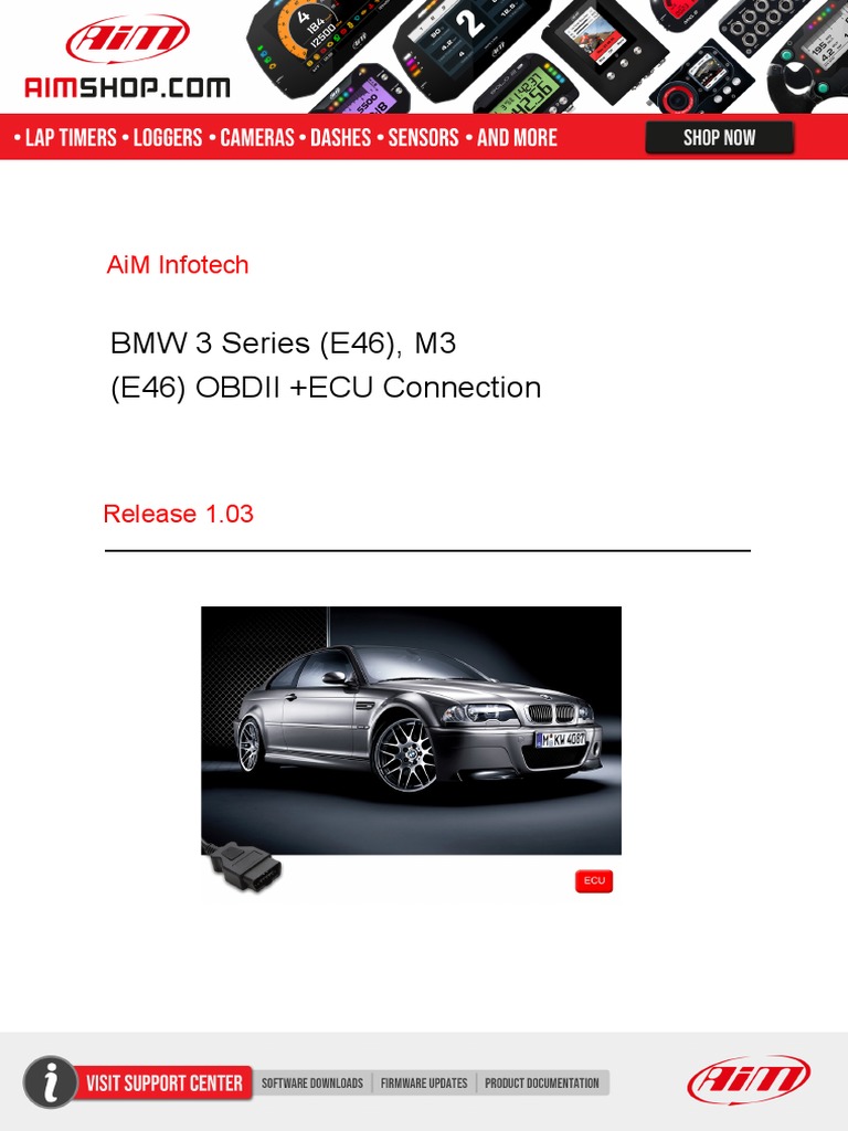 BMW 3 Series (E46), M3 (E46) Obdii +ecu Connection: Aim Infotech | PDF ...