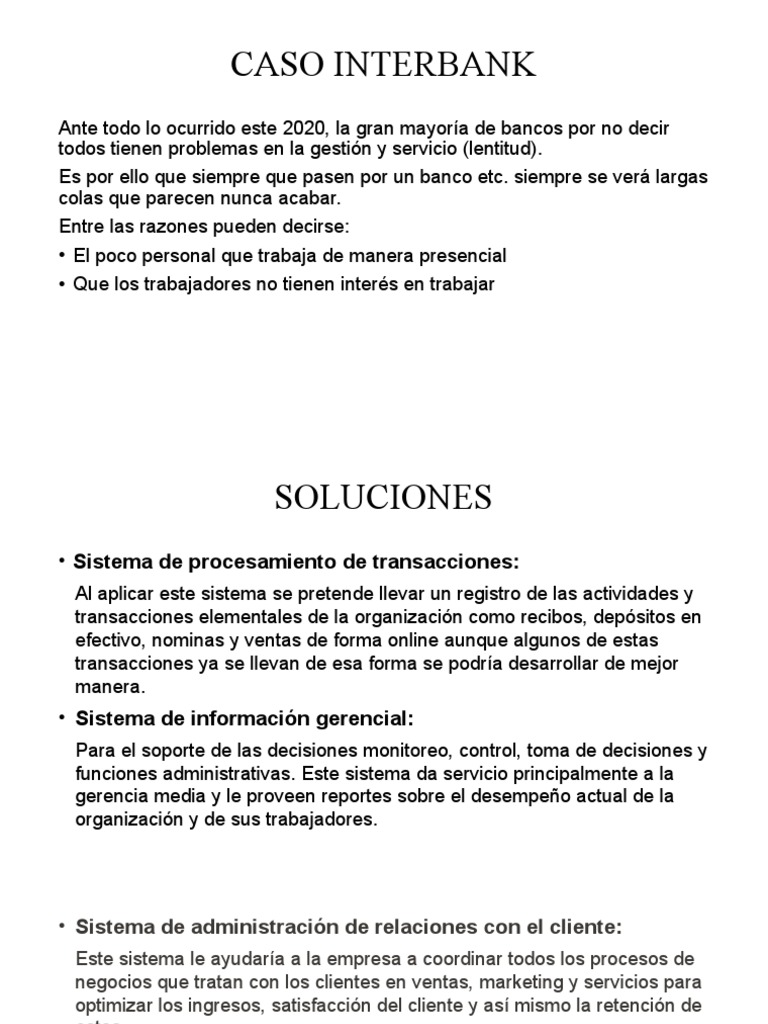 Caso Interbank Preg 3 | PDF