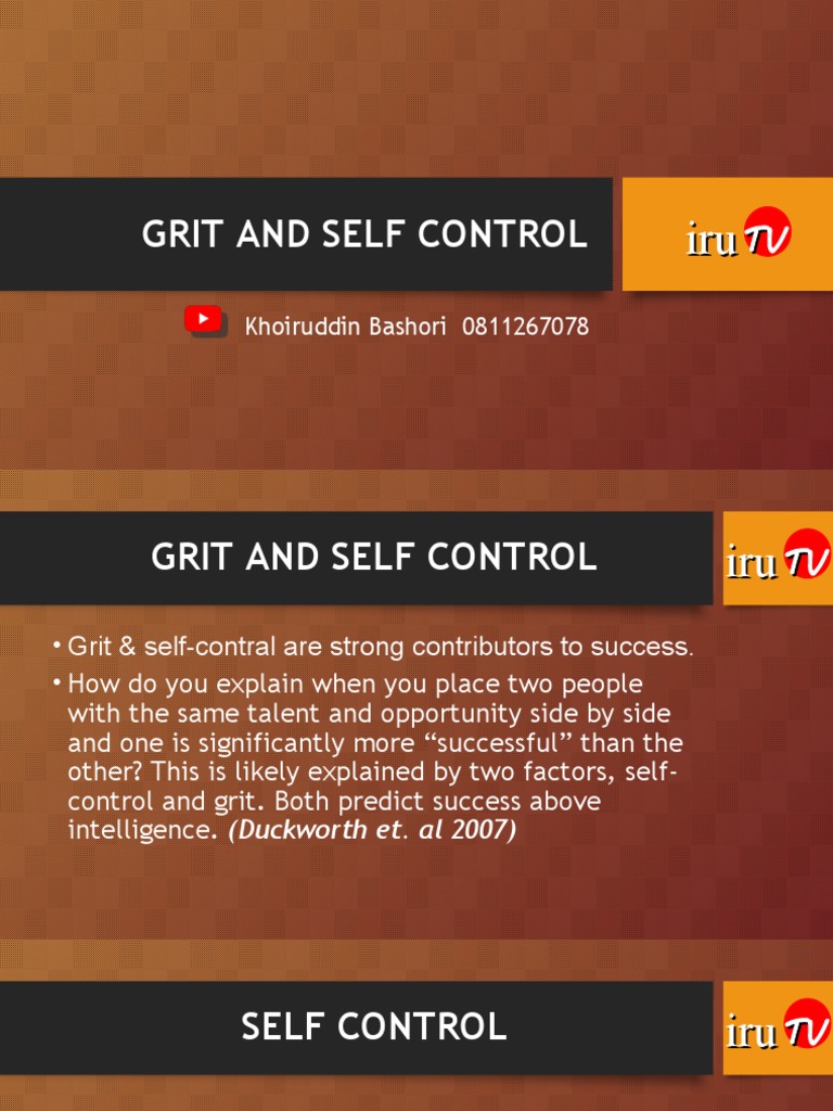 Grit and Self Control | PDF | Grit (Personality Trait) | Emotions