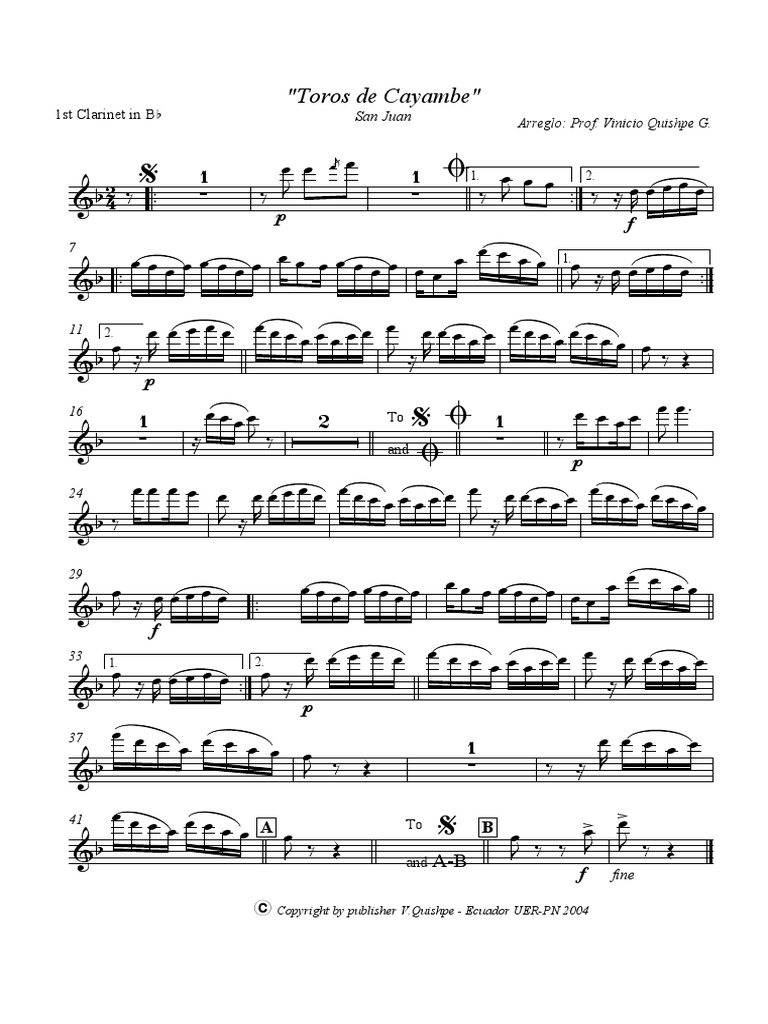 04 1st Clarinet in BB | PDF