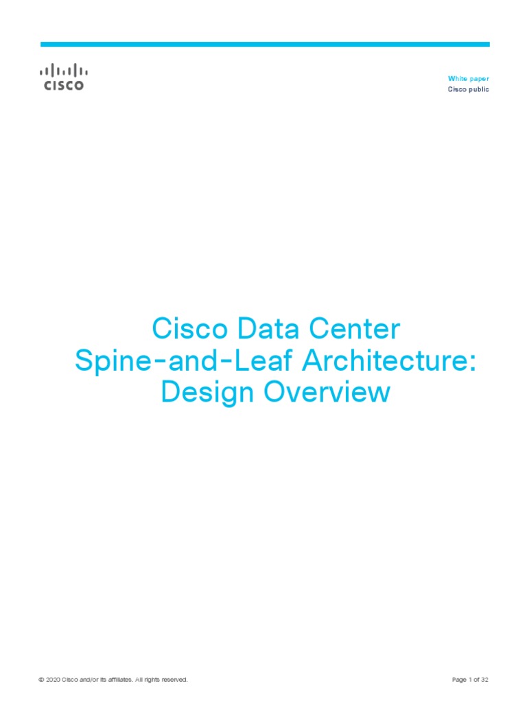 Cisco Data Center Spine-And-Leaf Architecture - Design Overview White ...