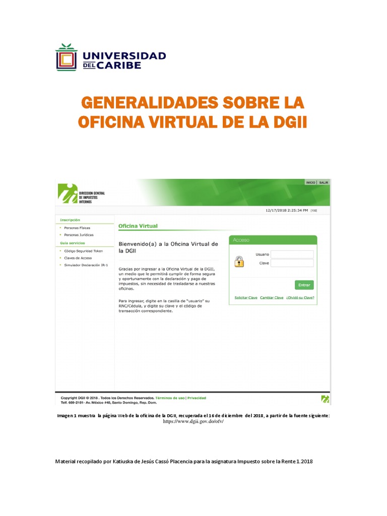 Unidad 5. Recurso 1. Lectura. Generalidades Sobre La Oficina Virtual de ...
