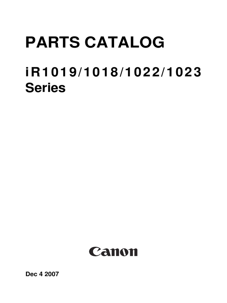 Ir1018 - 1022-Parts Manual | PDF | Computing | Computer Engineering