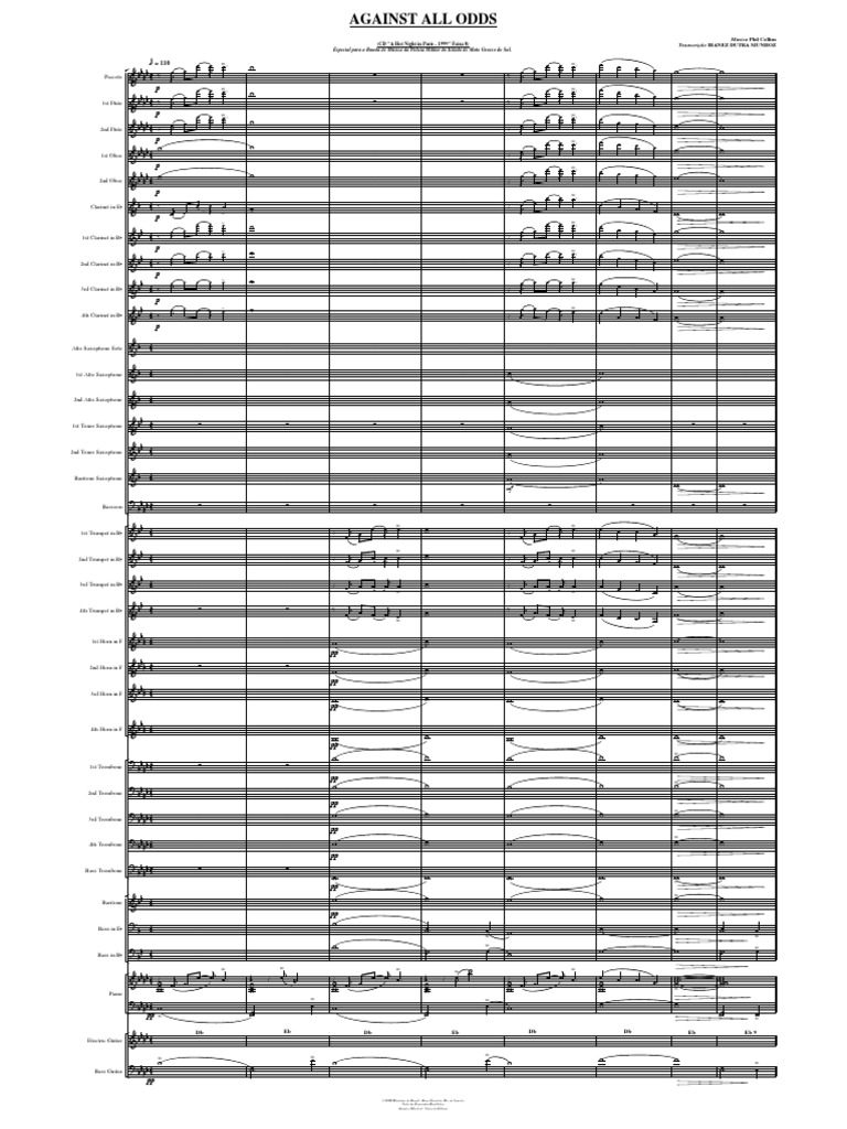 Against All Odds - v2 | PDF | Tenor Saxophone | Musical Instruments