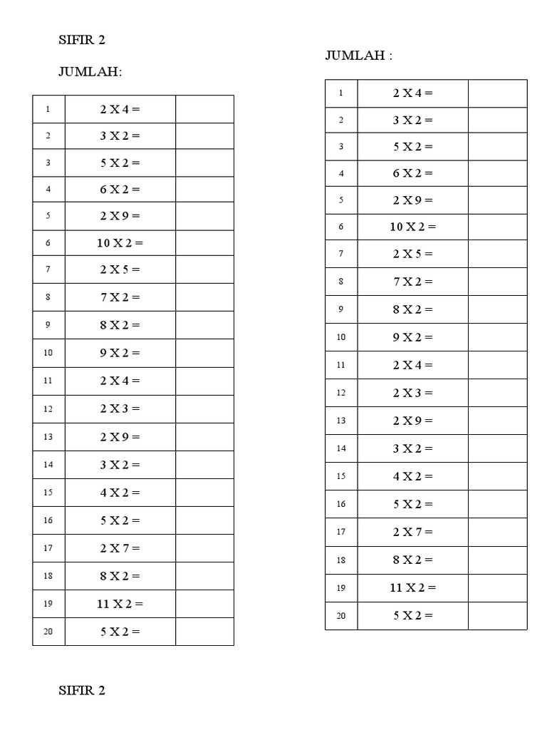 Sifir 20 Soalan | PDF