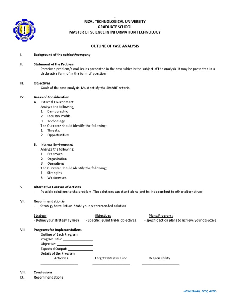 Case Analysis Format | PDF