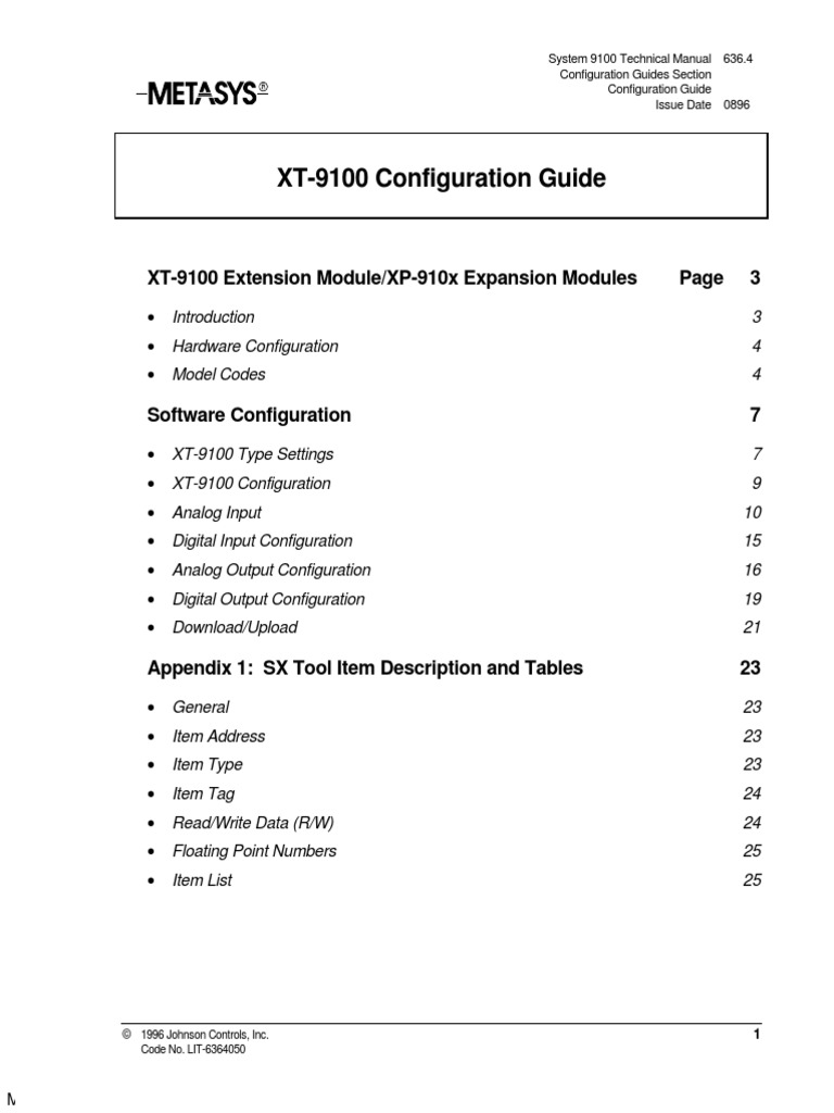 XT-9100 Configuration Guide: XT-9100 Extension Module/XP-910x Expansion ...