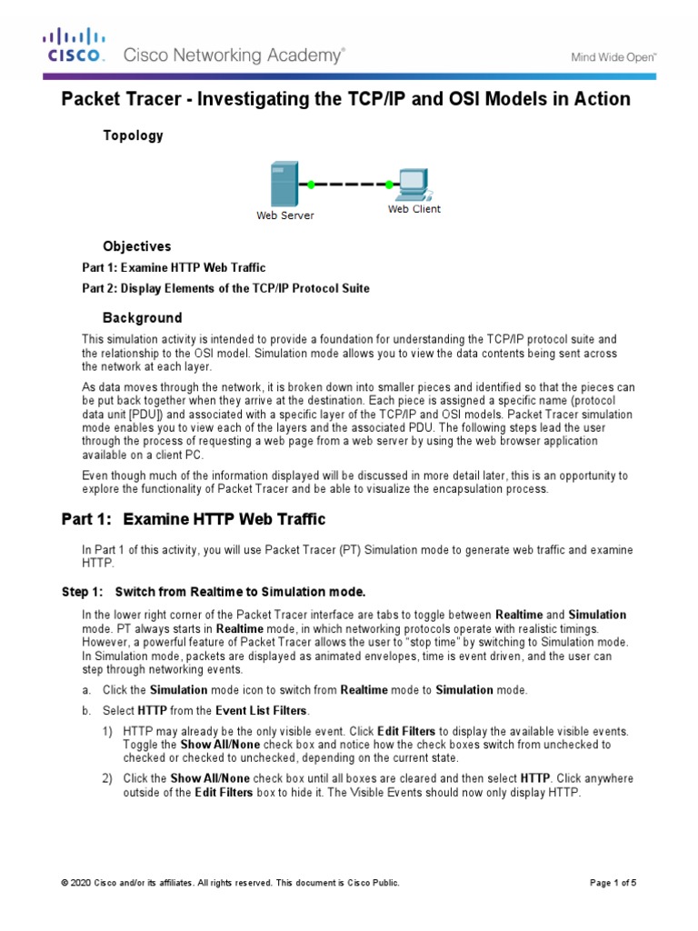 LAB 9 - Investigating The TCP-IP and OSI Models in Action | PDF | Port (Computer Networking ...