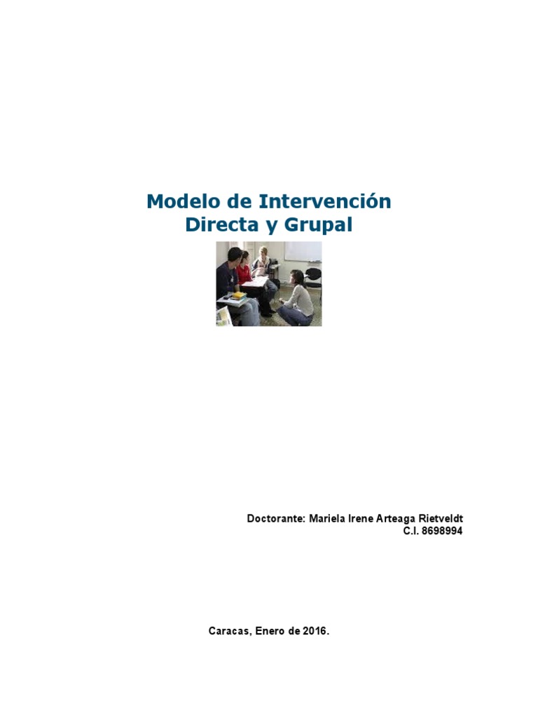 Modelo de Intervención Directa Grupal | PDF | Plan de estudios | Evaluación