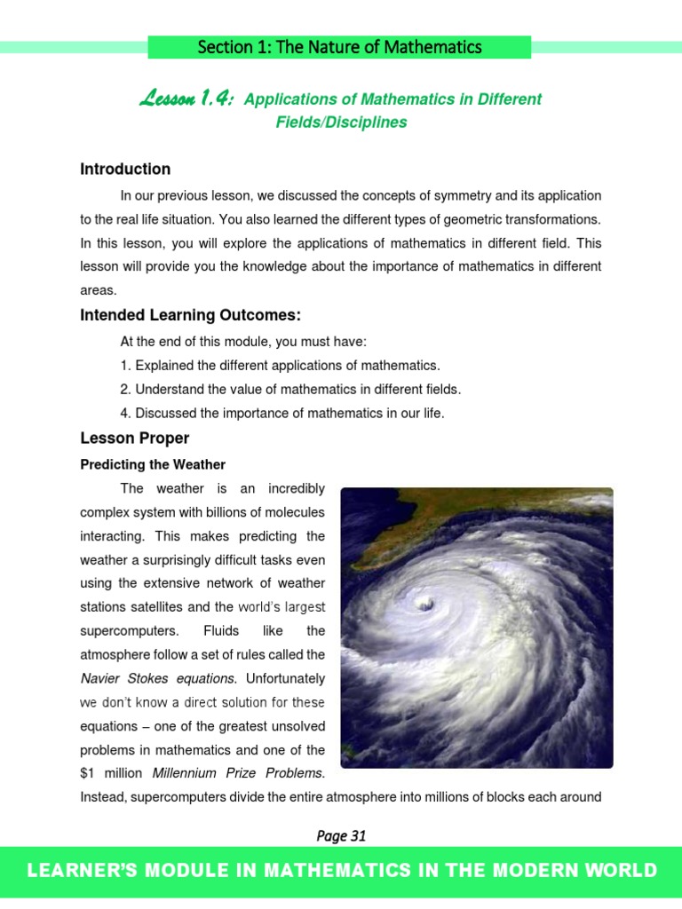 Lesson 1.4:: Section 1: The Nature of Mathematics | PDF | Universe | Rocket