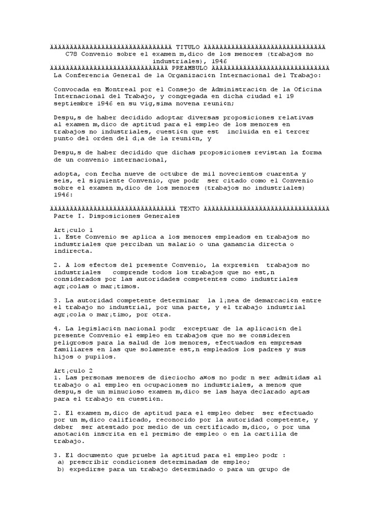 Conve 78 Oit | PDF | Organización Internacional del Trabajo | Gobierno