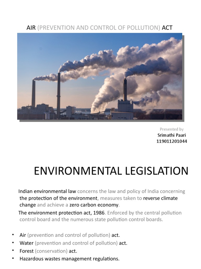 Prevention And Control Of Air Pollution