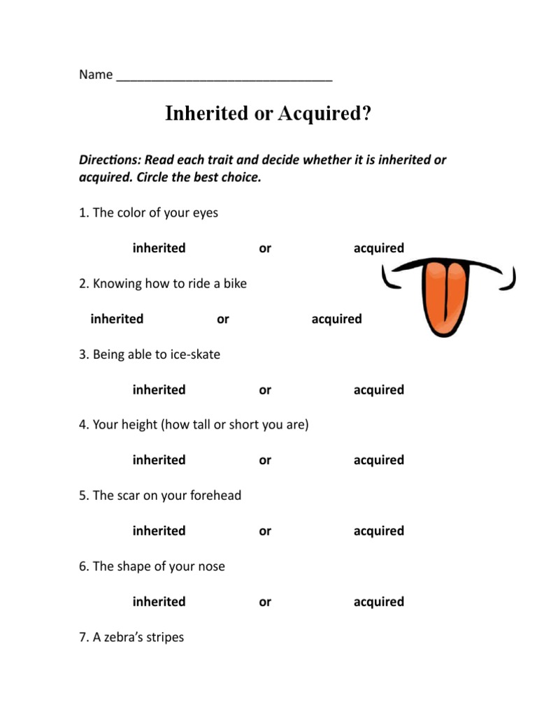 Inherited or Acquired?: Name | PDF