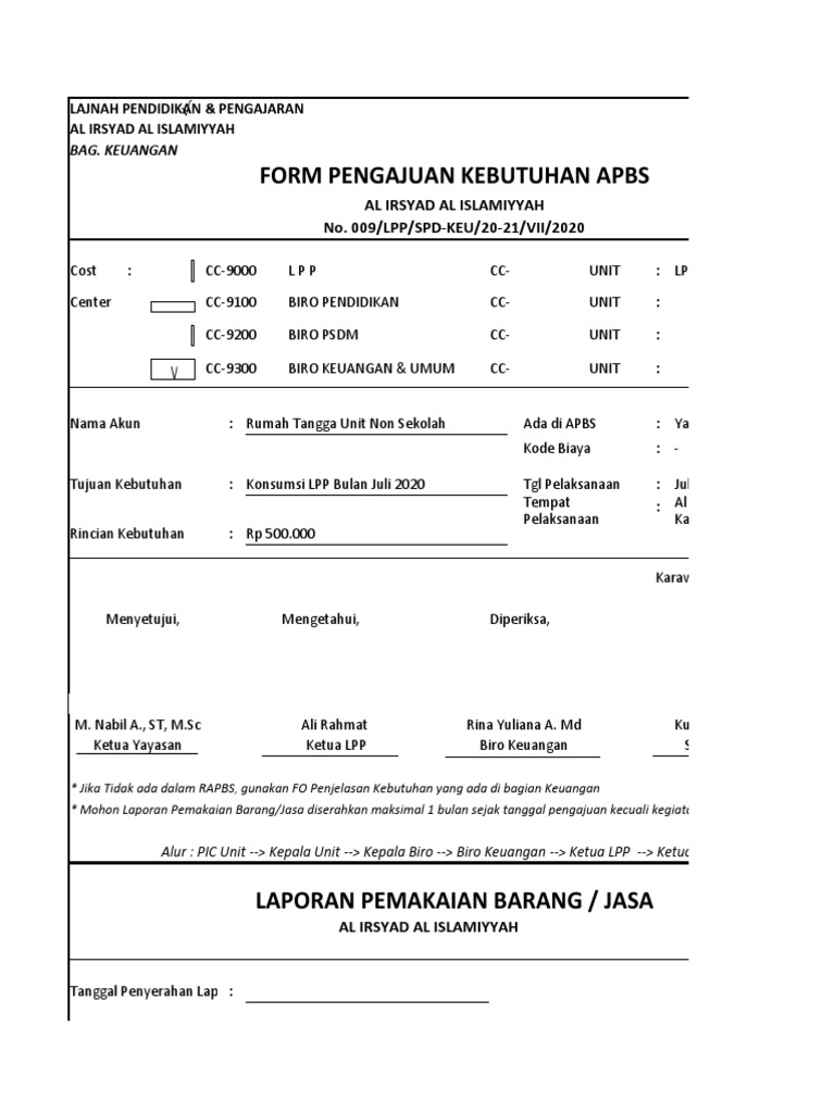 Format Pengajuan | PDF