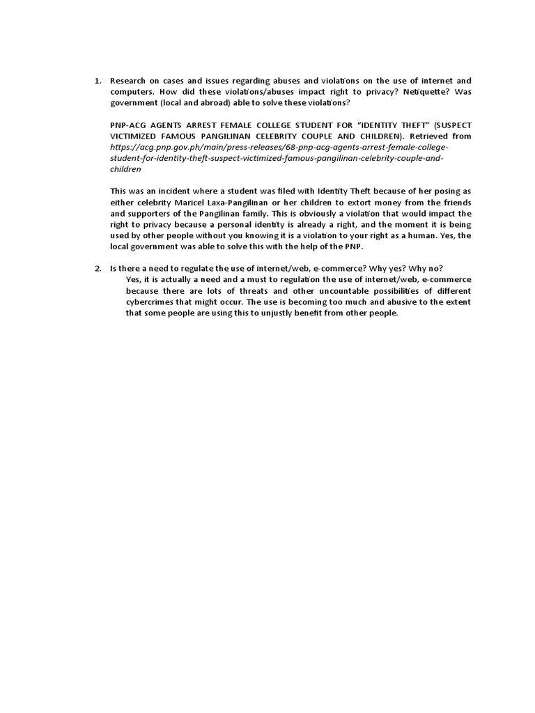 MST 101 - Internet Violations | PDF