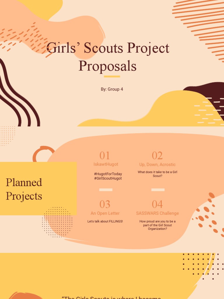 Girls' Scouts Project Proposals: By: Group 4 | PDF | Communication