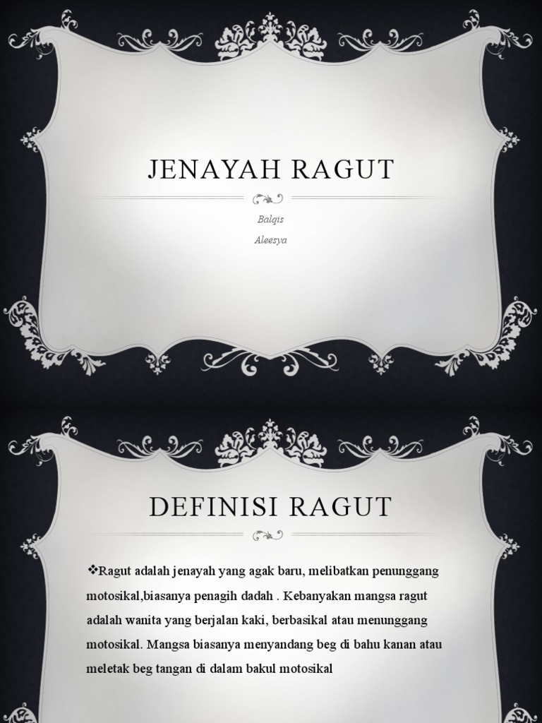 DONE JENAYAH RAGUT-alesya Dan Balqis | PDF