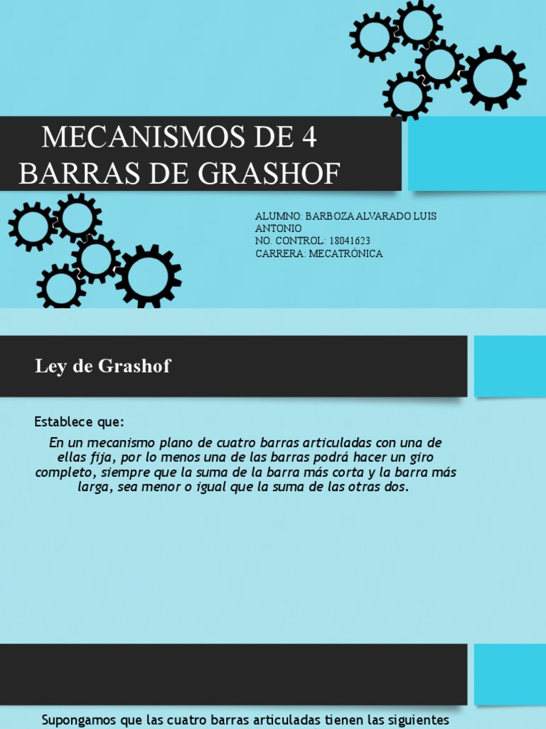 Mecanismos de 4 Barras de Grashof | PDF | Máquinas | Ingeniería mecánica