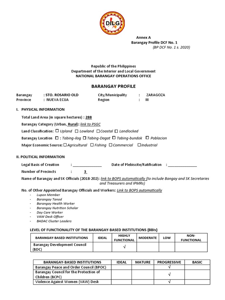 Barangay Profiling System Pdf Computing And Information Technology Business