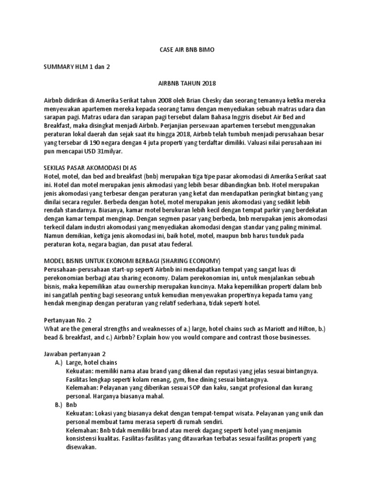 Case Airbnb Bimo | PDF