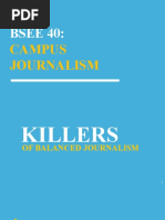 Campus Journalism Module | PDF | Journalism | Mass Media