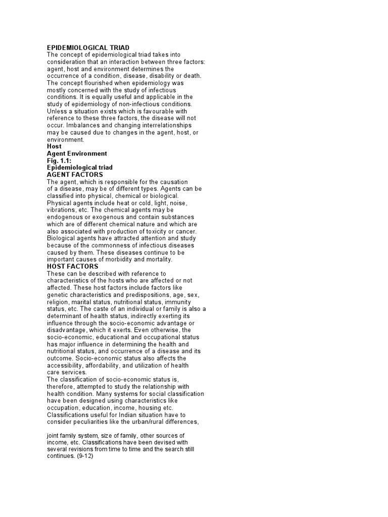 An Overview Of The Epidemiological Triad And Its Components Agent