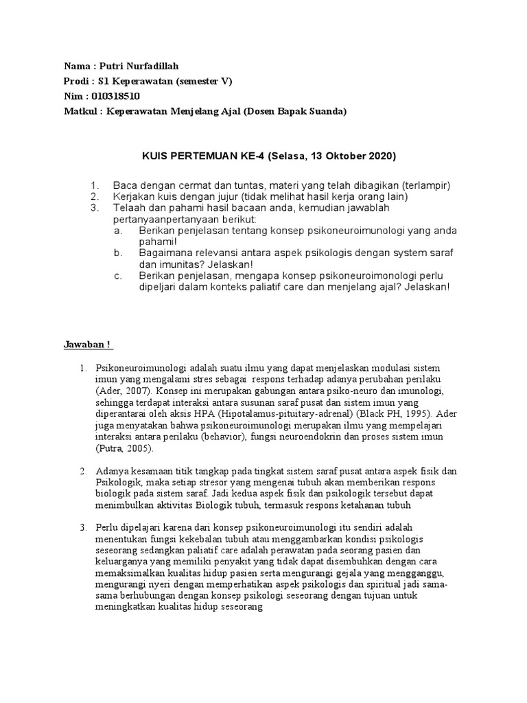 Contoh Soal Paliatif Care | PDF