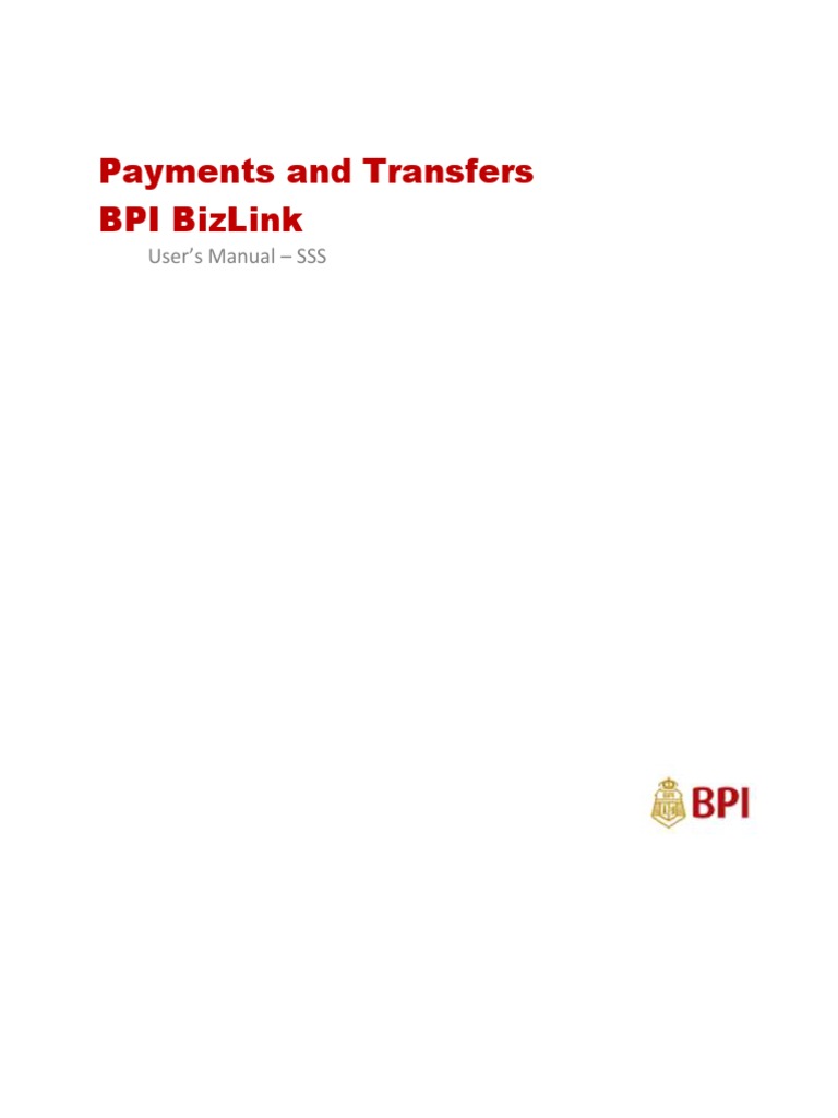 SSS User Manual - BizLink | PDF | Financial Transaction | Loans