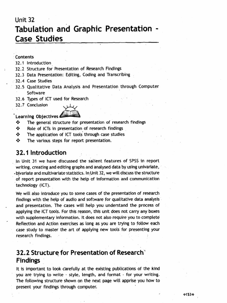 Unit-32 Tabulation and Graphic Presentation - Case Studies PDF | PDF ...