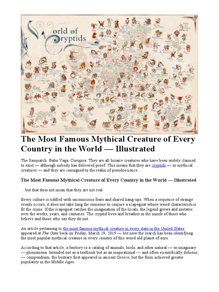 The Most Famous Mythical Creature in Every Country | PDF | Jinn