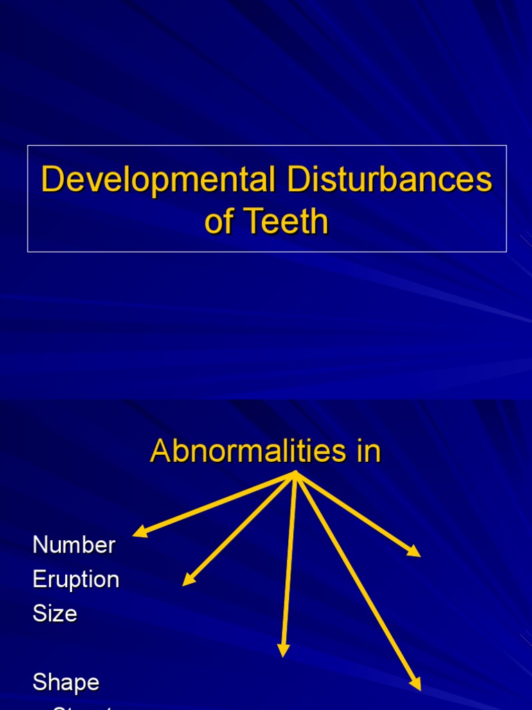 Developmental Disturbances of Teeth | PDF | Tooth Enamel | Human Tooth