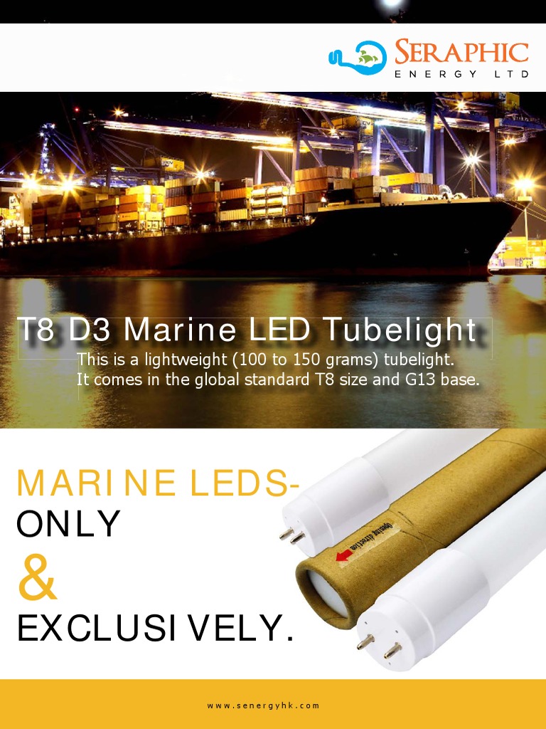 T8 D3 Marine LED Tubelight Overview | PDF
