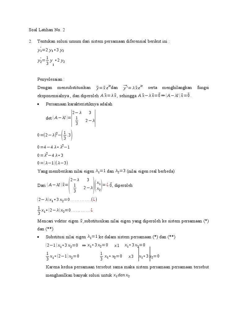 Latihan Soal Nilai Eigen | PDF