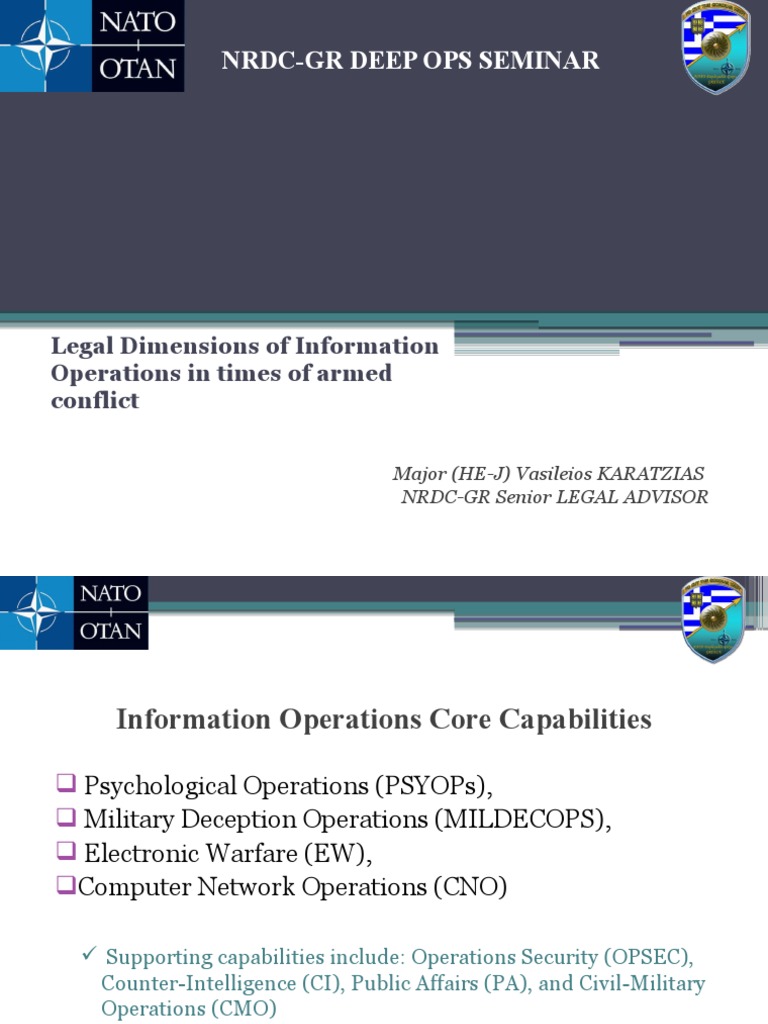 Legal Dimensions of Information Operations | Download Free PDF ...