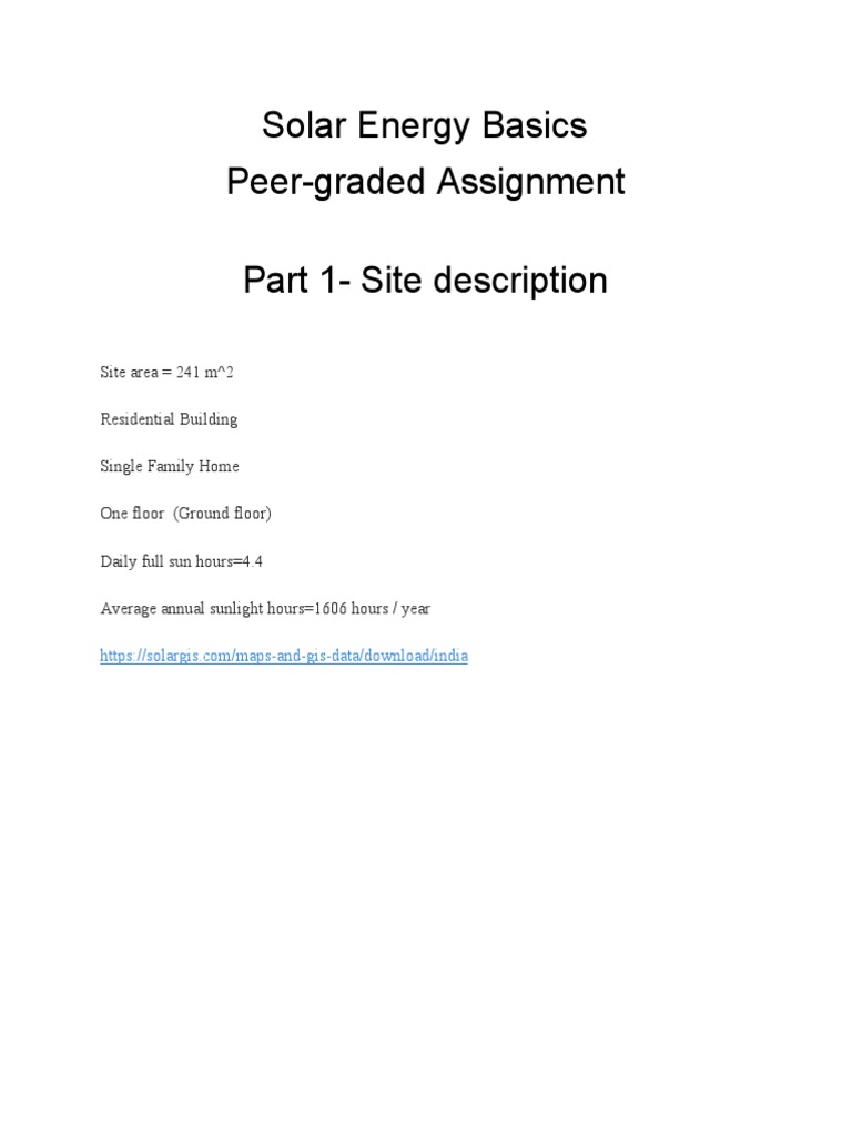 X Coursera Assignment Solar Energy Basics Part 1 Pdf Pdf