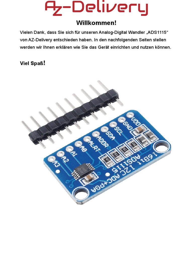 Analog Digital Converter Ads1115 De Pdf Pdf
