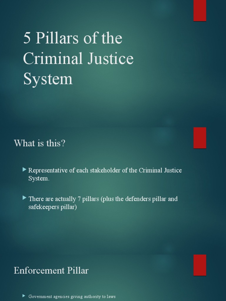 5 Pillars of The Criminal Justice System | PDF | Prosecutor | Criminal ...