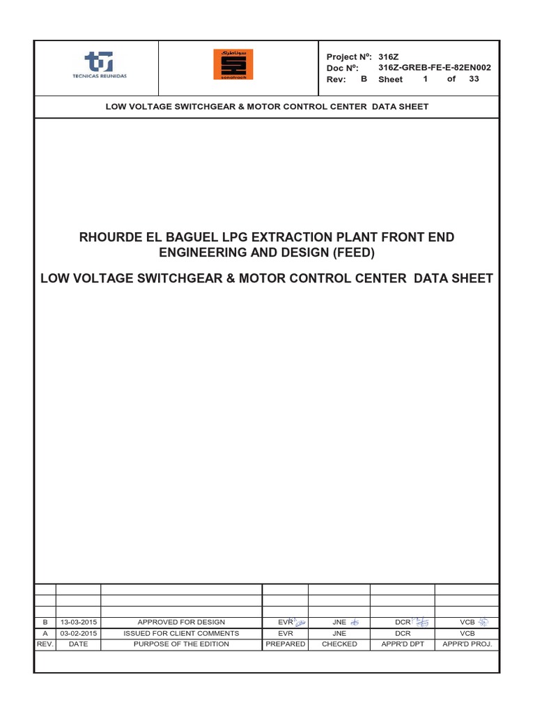 316Z-GREB-FE-E-82EN002-SIGNED.B - LV SWGR & MCC - Datasheet PDF | PDF ...