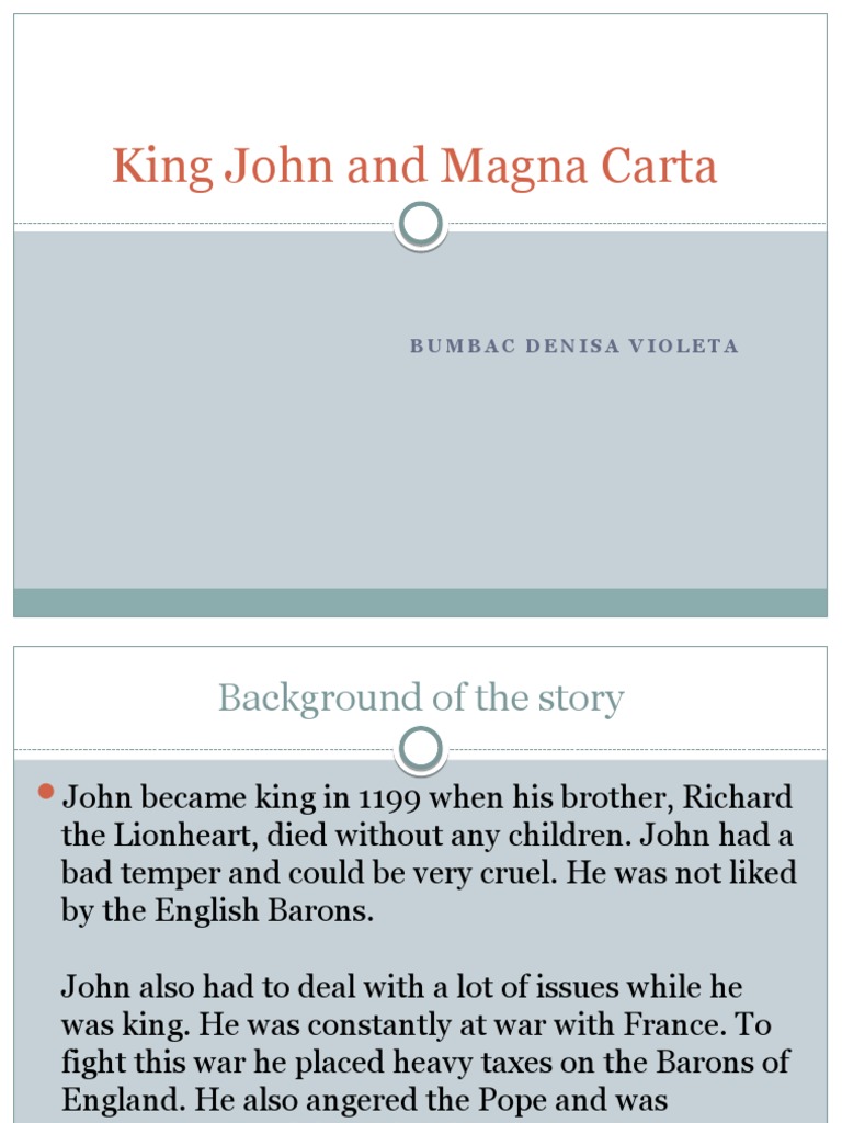 King John and Magna Carta | PDF | Magna Carta | Government